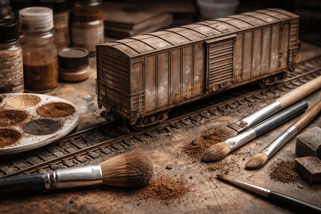 Realistic weathering model trains: freight car weathering without an ...